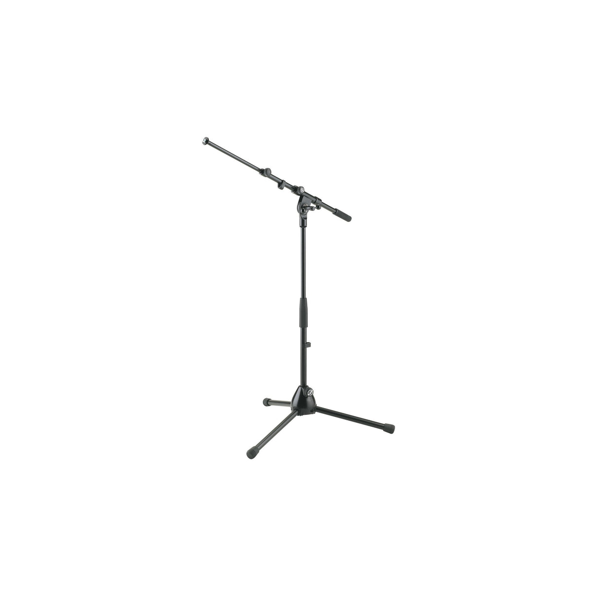 K&M 259-BLACK Low Profile Steel Microphone Stand with Telescopic Boom ...